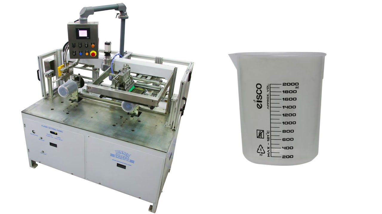 Versatile electronic servo screen printing machine - Integra - YouTube