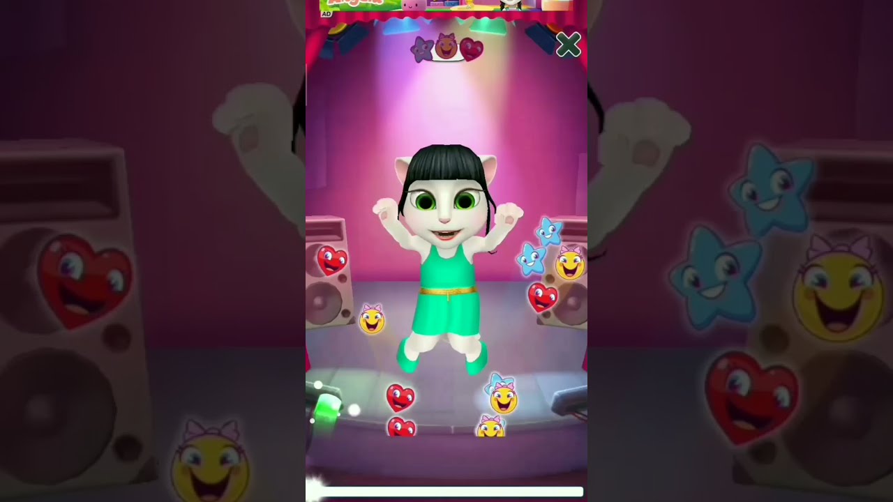 my talking angela- dancing(fast) moments😃😃# shorts - YouTube