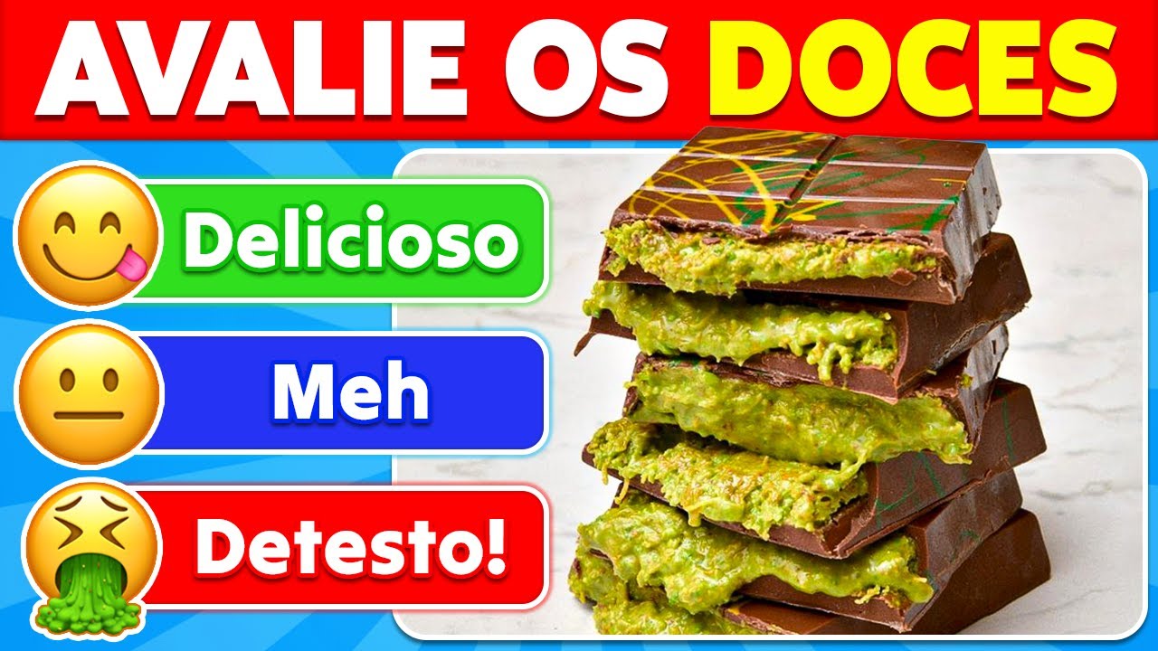️ AVALIE OS DOCES & LANCHES | Tier List de Doces & Lanches | Chocolate ...