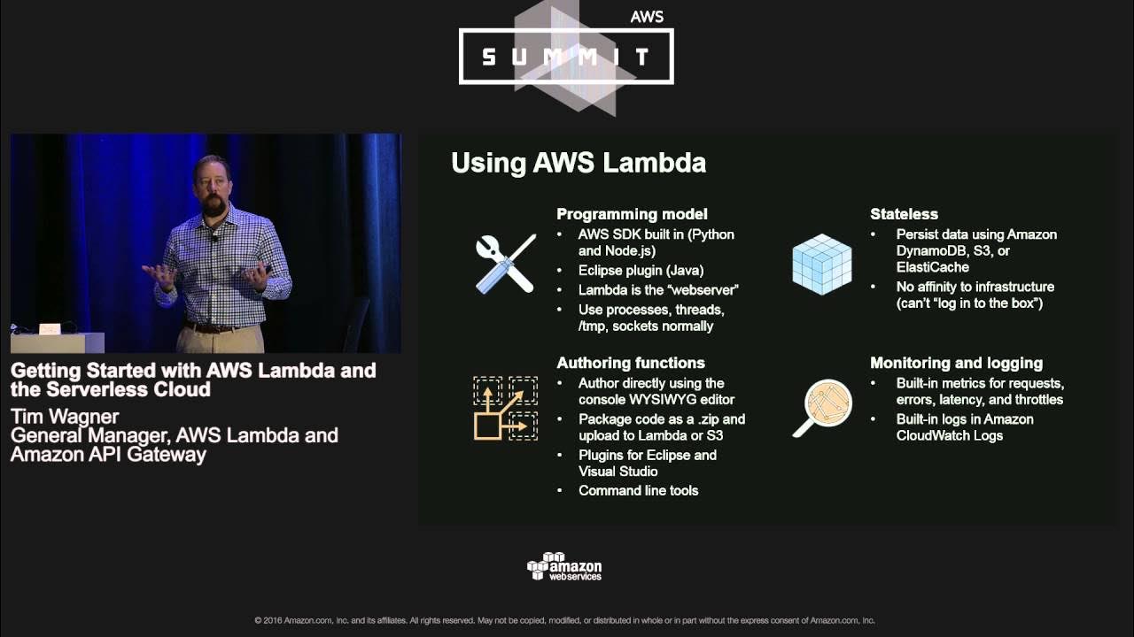 AWS Summit Chicago 2016: Getting Started with AWS Lambda and the Serverless Crowd - YouTube