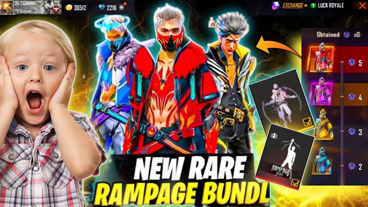 New Rampage legendary bundle 🤩 | rampage bundle in free fire 🔥 | part 2 ...