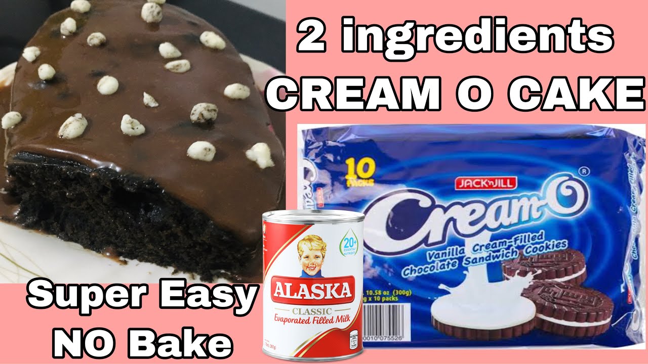 NO BAKE Cream O Cake 2 Ingredients | Alaska Evap at Cream O / Oreo lang ...
