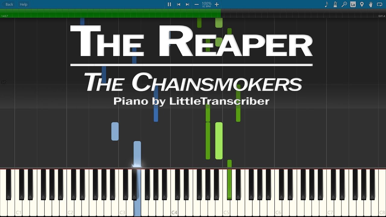 The Chainsmokers - The Reaper (Piano Cover) Synthesia Tutorial by ...