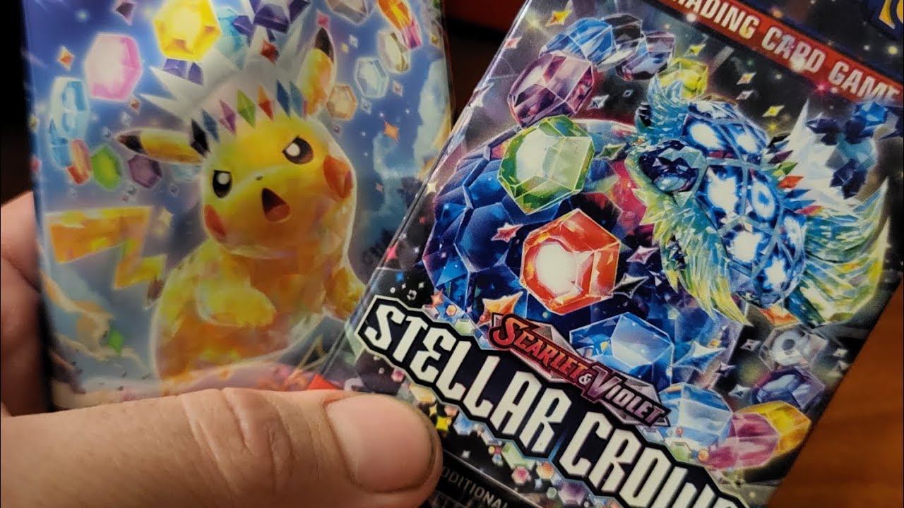 pokemon stellar crown and japanese sv8 pack opening - YouTube