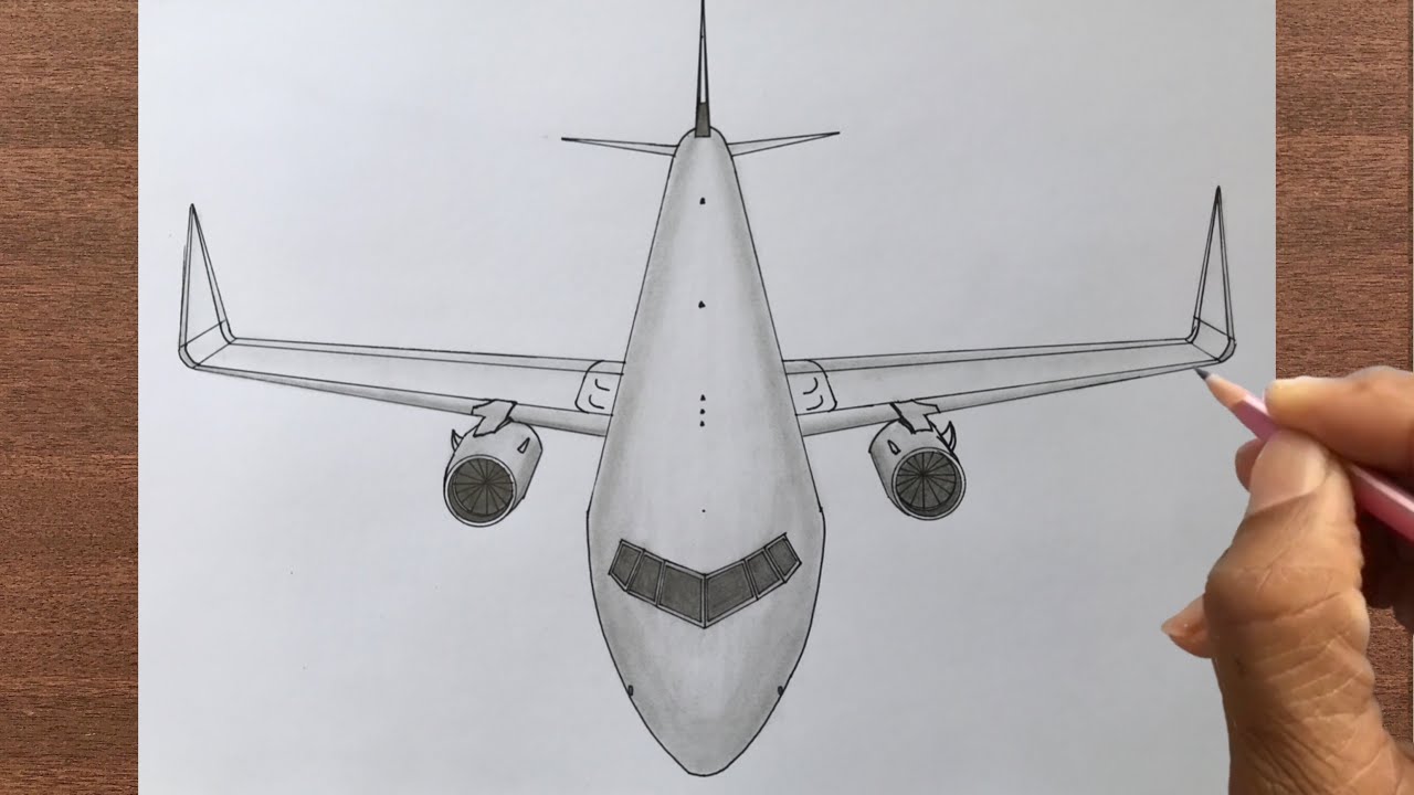 How to Draw an Airplane in 1 Point Perspective - YouTube