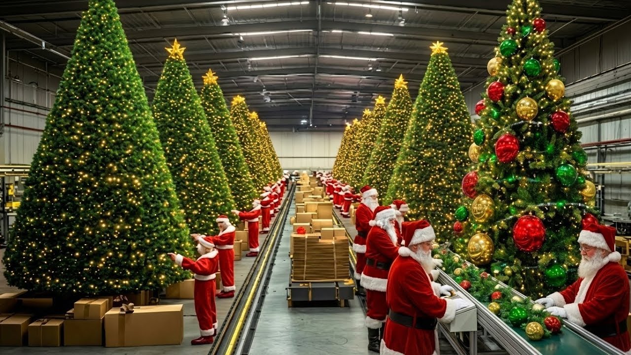 Inside the Christmas Tree Factory: How to Make Christmas Trees ...