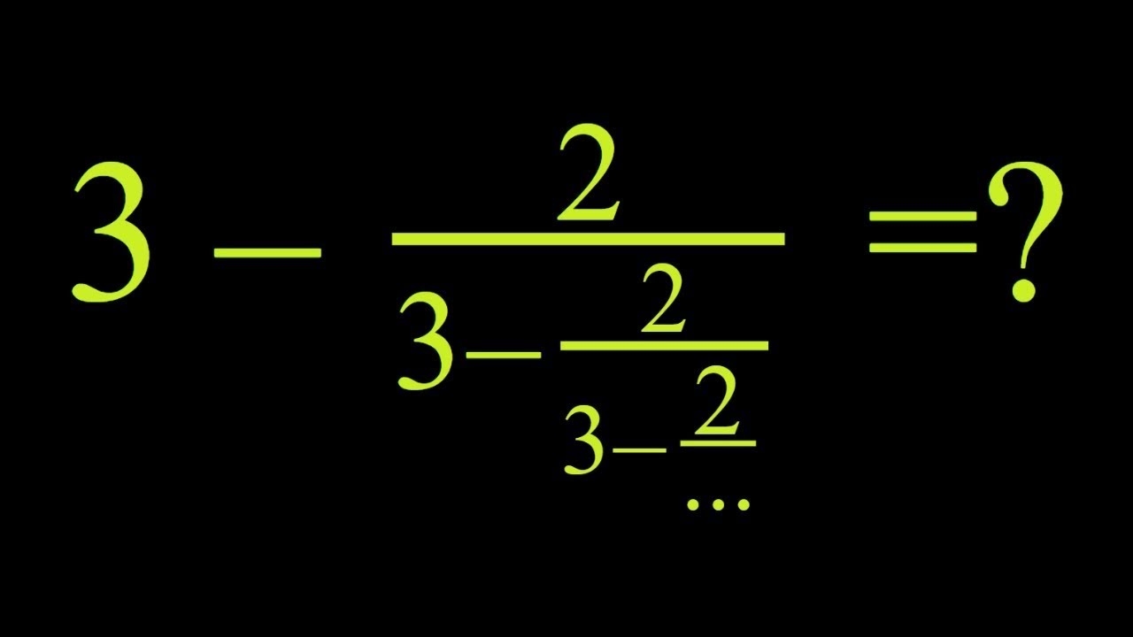 An Interesting Infinite Fraction - YouTube