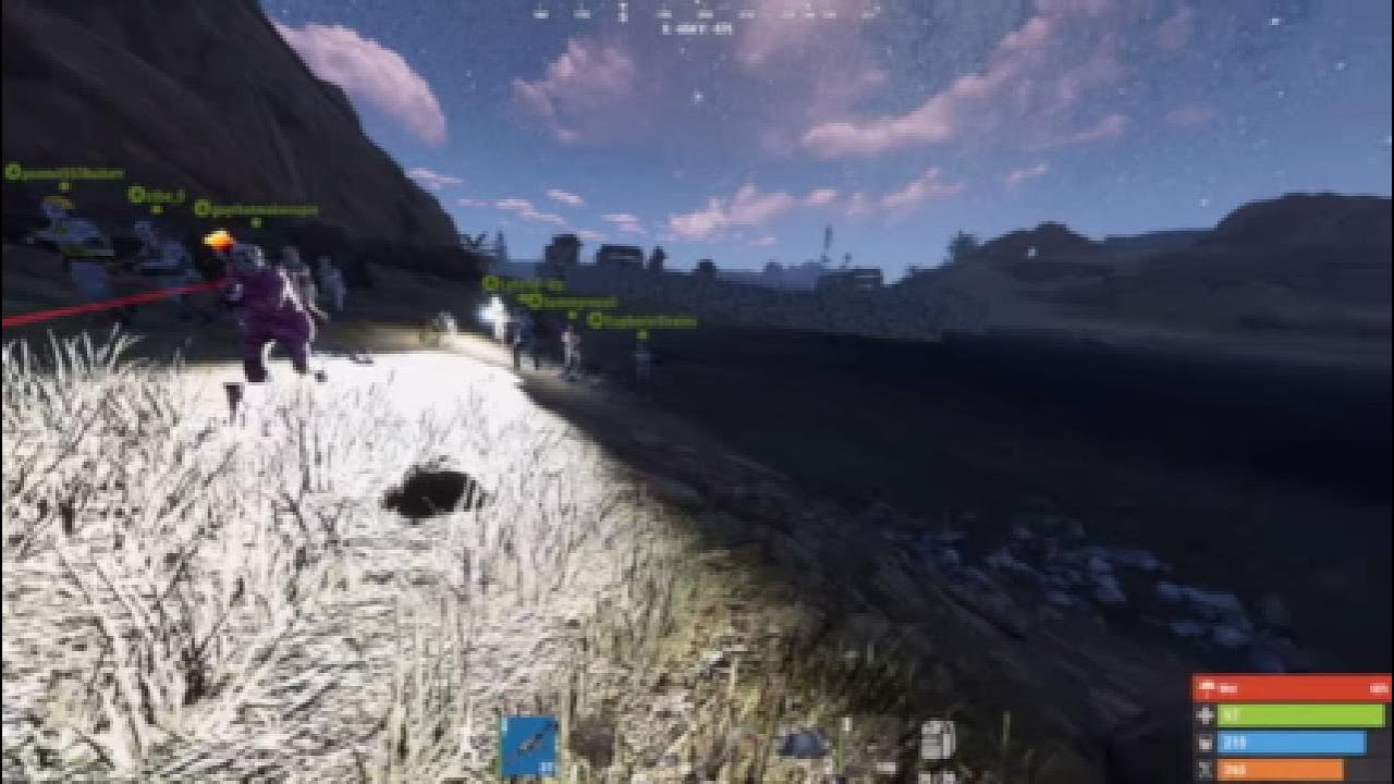 Rust Console Online Raid on a full HQM base - YouTube