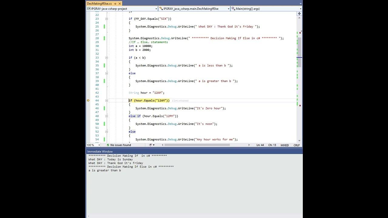 @ipgrayspace : CodingJoys - Shorts - C# If Else - Debug Mode - YouTube