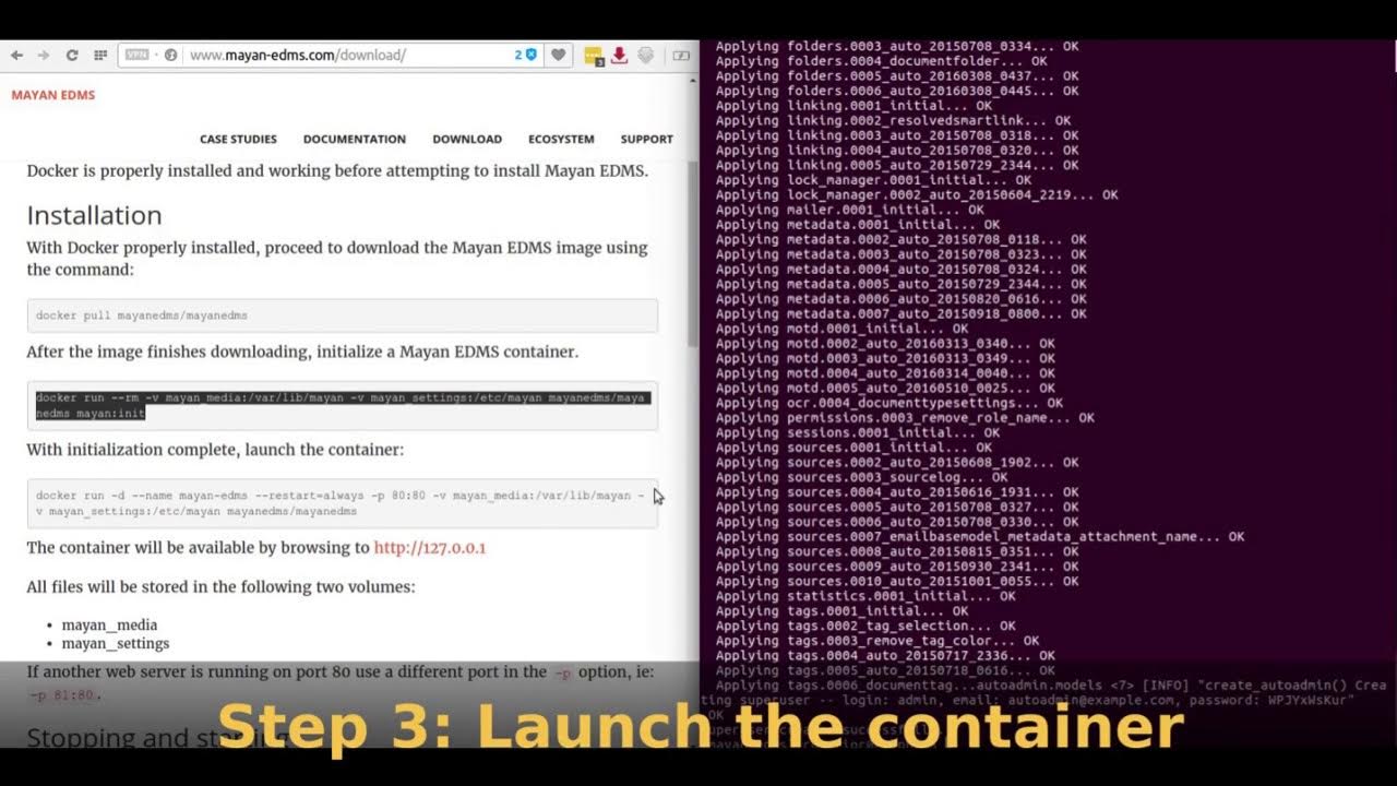 Using Mayan EDMS 2.1.6 Docker image - YouTube