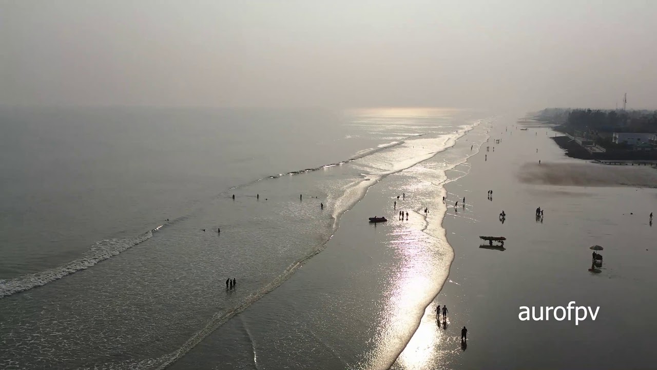 Mandarmani beach (a different aerial perspective) - YouTube