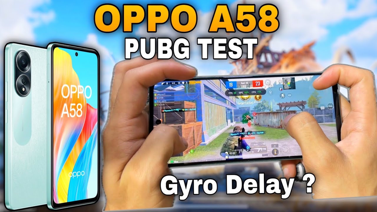 OPPO A58 Pubg Test After New Update !!🙂😠 | Gyro Delay ? | Pubg Fps Test ...