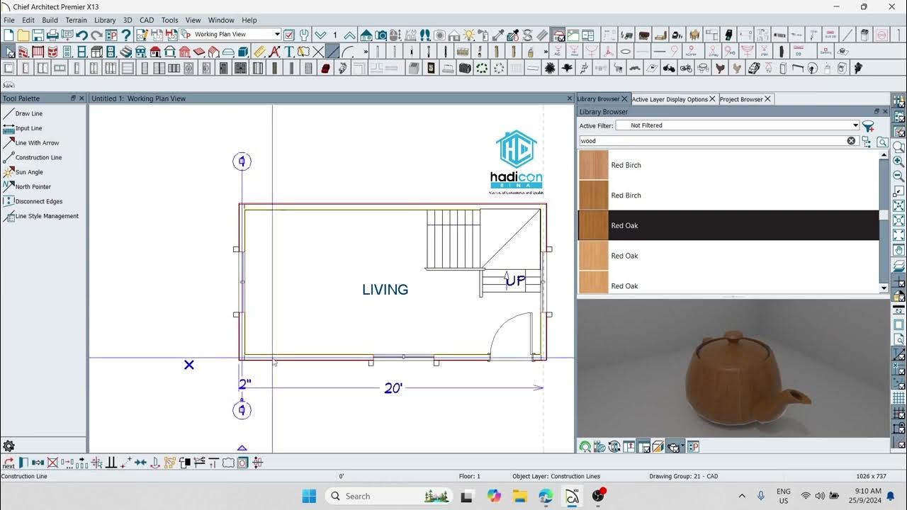 Cara Menggunakan Construction Line Dalam Chief Architect - YouTube