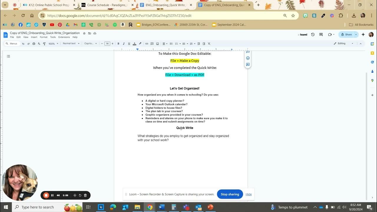 Plan Tab, Editing Docs, Downloading them as a PDF, Submitting to Assignment Folder - YouTube