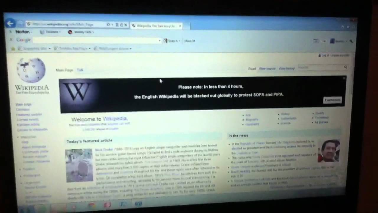Wikipedia- SHUTTING DOWN FOR 24 HOURS - YouTube