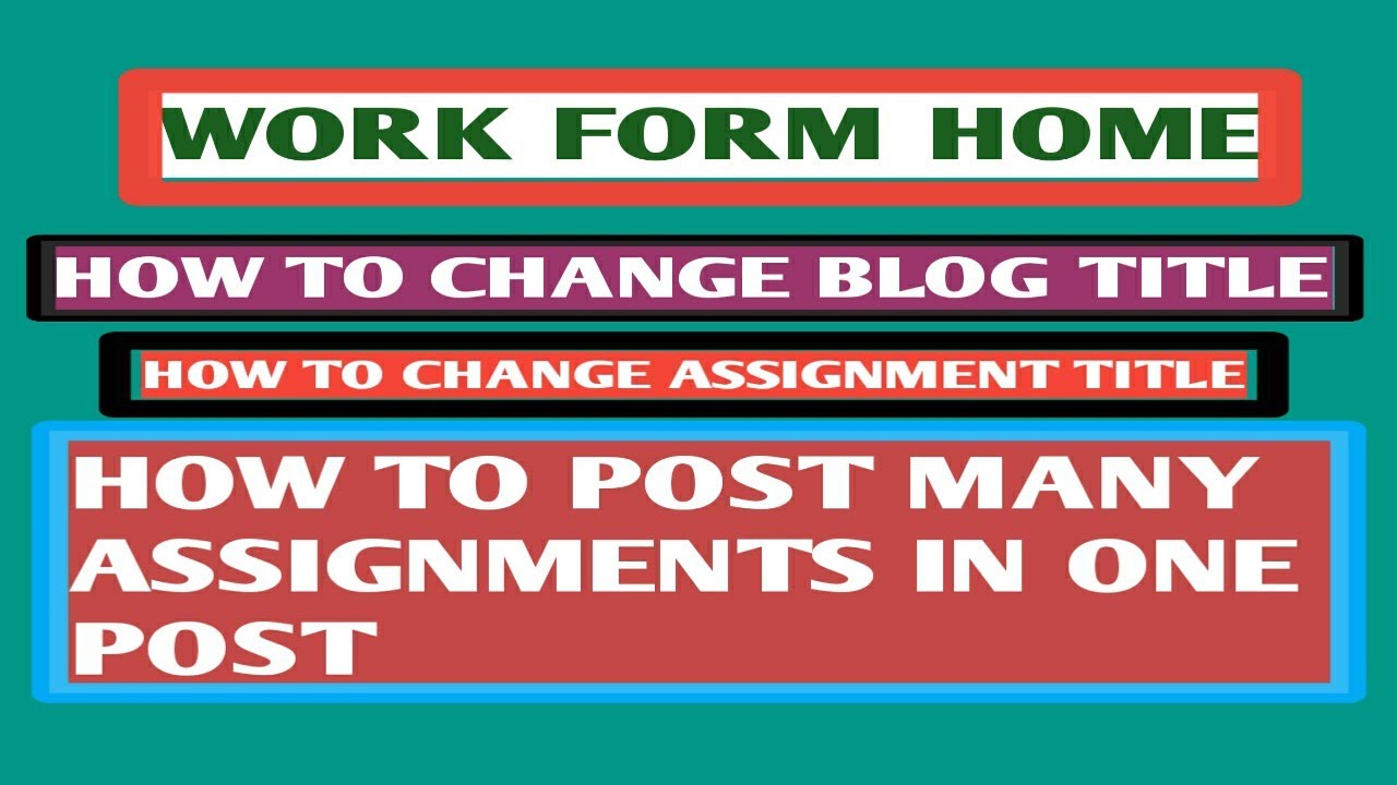HOW TO CHANGE BLOG TITLE HOW TO CHANGE ASSIGNMENT TITLE AFFTER PUBLISH HOW TO CHANGE BLOG TITLE HOW TO CHANGE ASSIGNMENT TITLE AFFTER PUBLISH