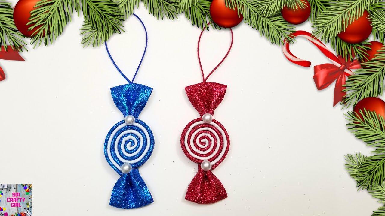 DIY / Christmas Decor / Christmas Ornament Tutorial / Glitter Foam ...