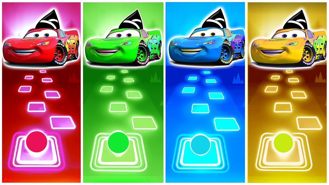 Cars 3 II Lightning McQueen Red ️ McQueen Blue 💙 McQueen Green 💚 Yellow ...