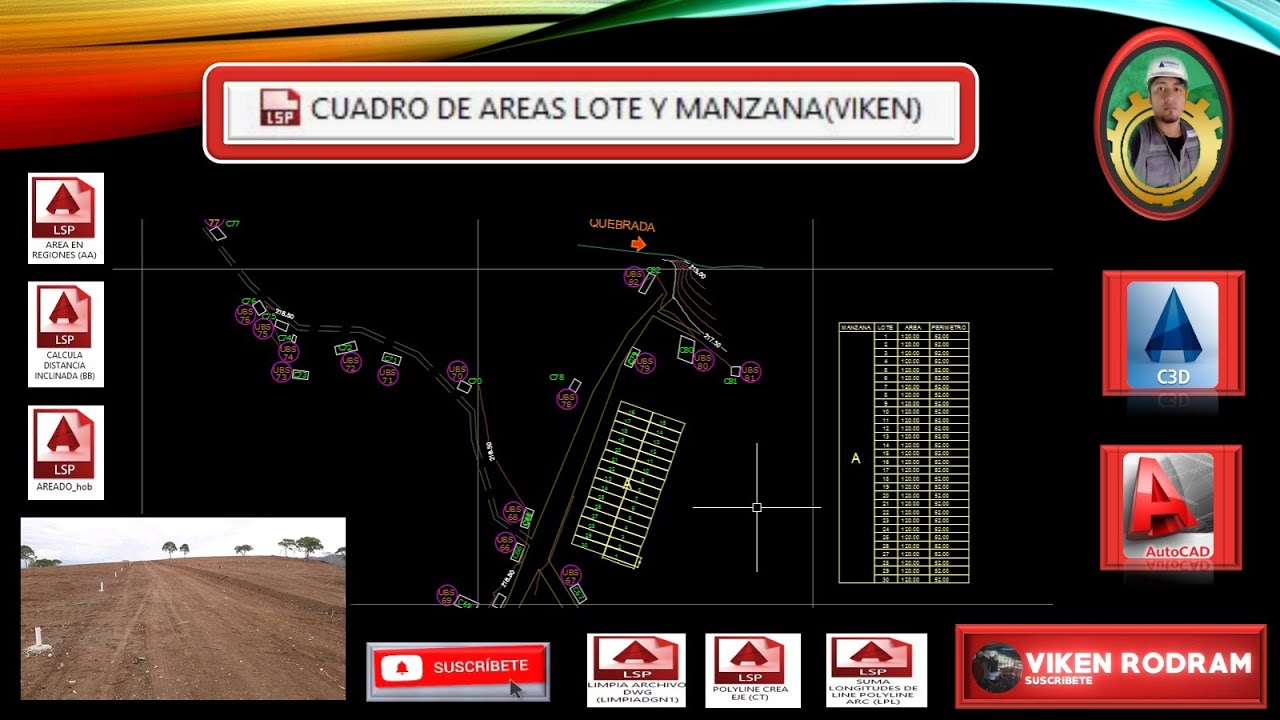 AUTOCAD LIPS PARA CUADRO DE ÁREAS Y LOTIZACIONES - YouTube