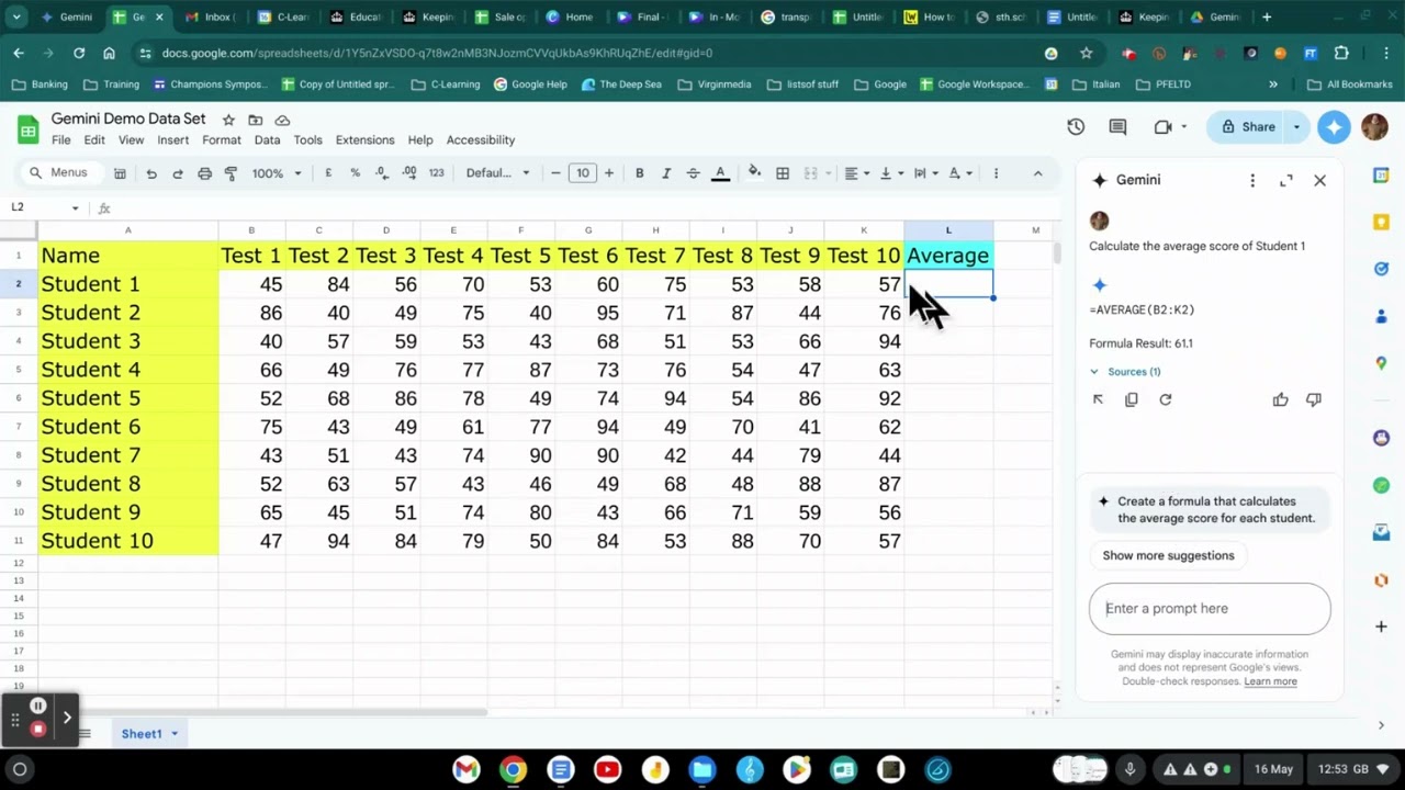 Gemini Education Calculate In Google Sheets YouTube Gemini Education Calculate In Google Sheets YouTube