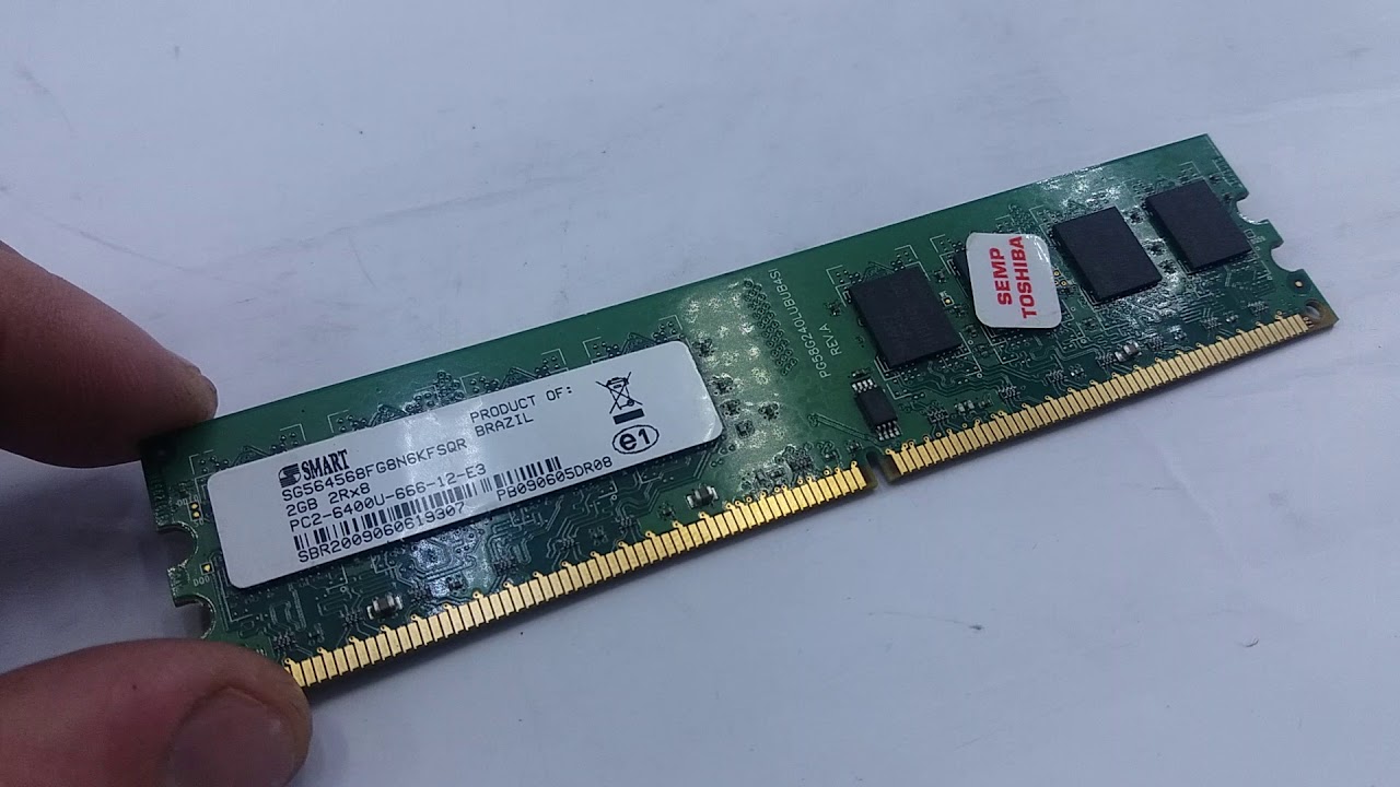 Memória RAM PC DDR2 Smart 2Gb 800Mhz 2rx8 - YouTube