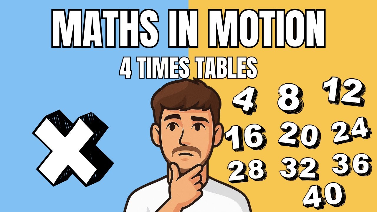 Maths In Motion! Fitness Brain Break (4 TIMES TABLES) - YouTube
