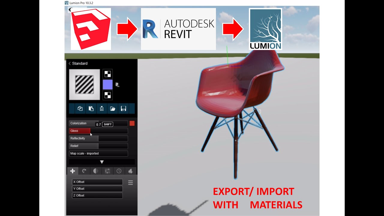 Sketch-up to Revit to Lumion Export/Import: Object with different ...