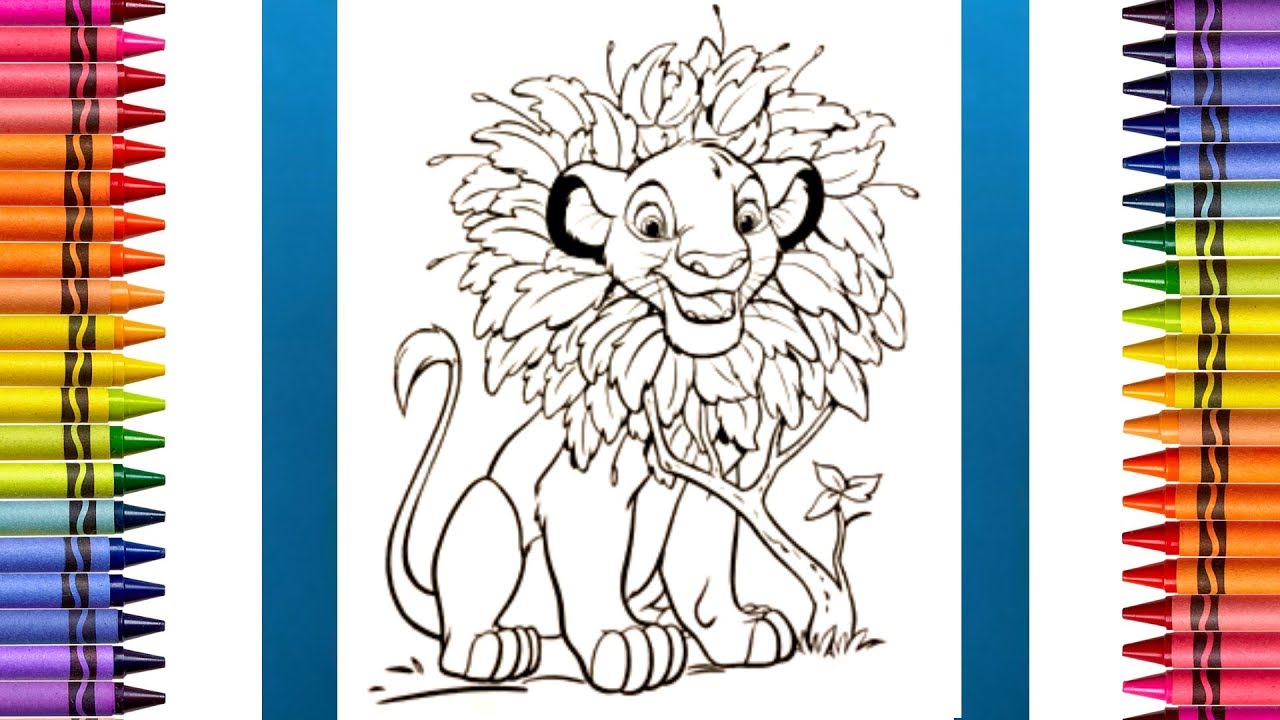 The Coloring Couple Presents: Disney’s Simba from Lion King |How to ...