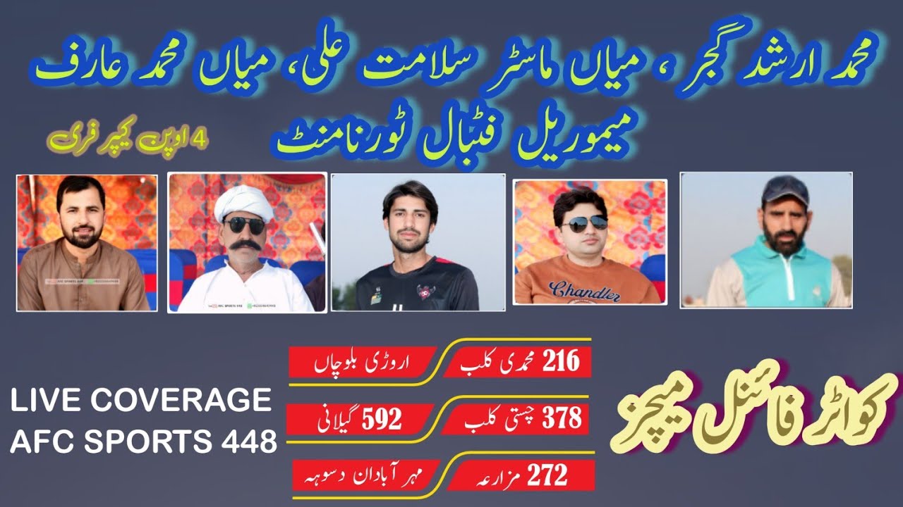 QUATER FINAL DAY -- 22 CHAK FOOTBALL TOURNAMENT --LIVE COVERAGE BY AFC ...