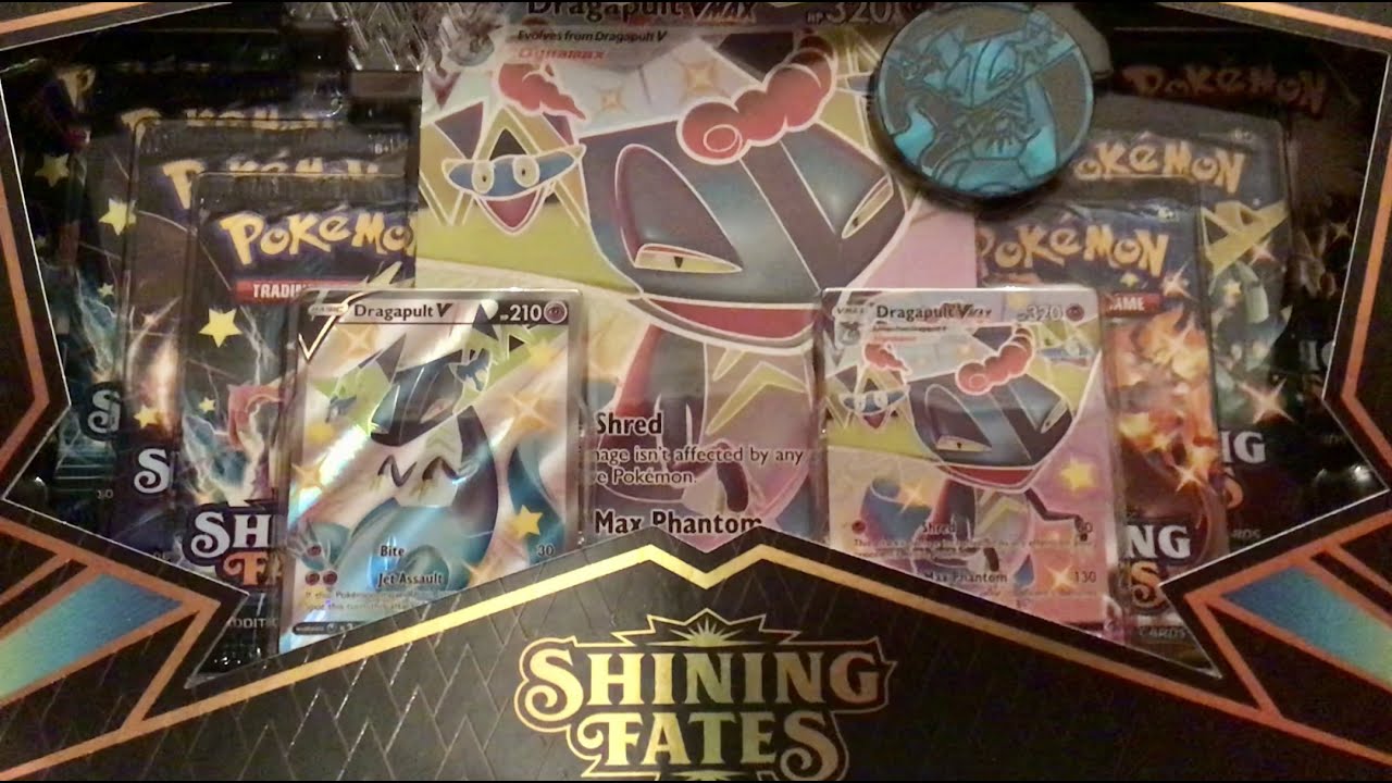 Opening a Shiny Dragapult VMAX Premium Collection Box! - YouTube