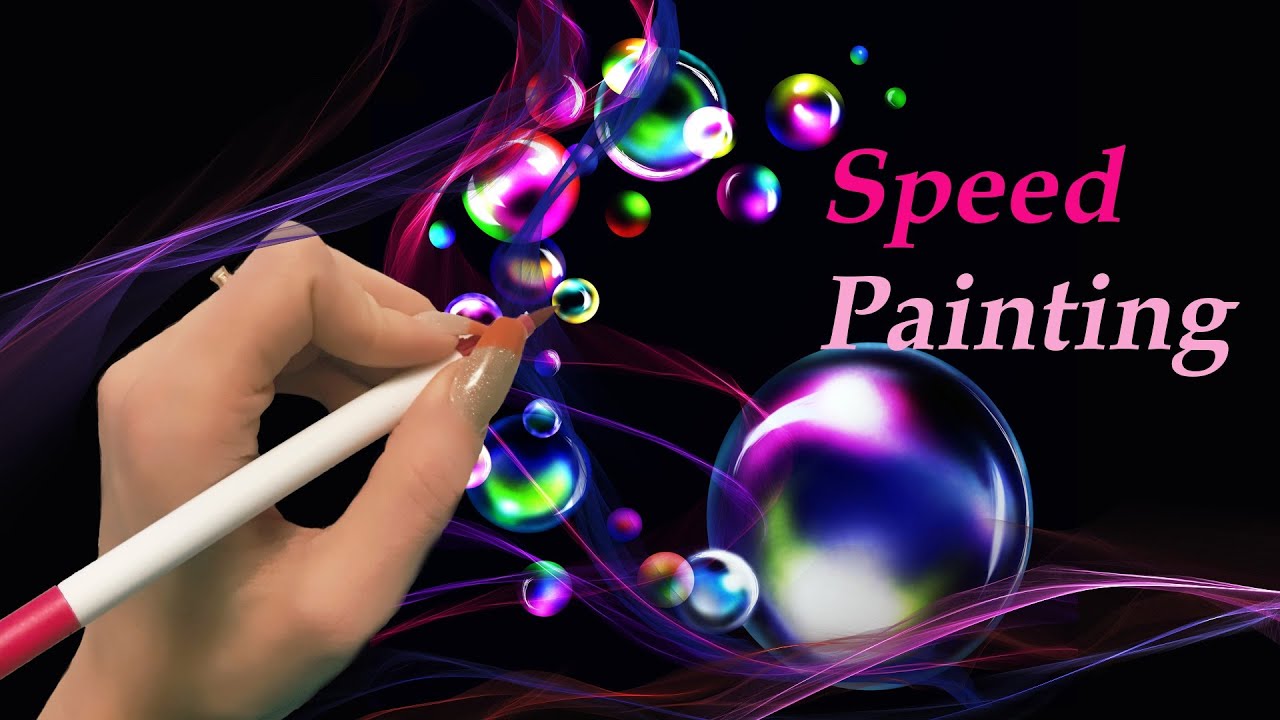 Glow Bubbles Speedpainting / Speeddrawing Timelapse / How to draw a ...