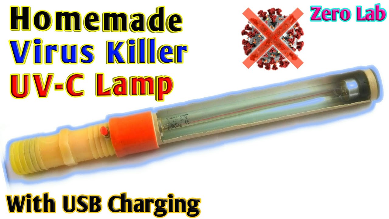 DIY UV-C Sanitizer Rechargeable Lamp For Disinfect Surface, Object Or ...