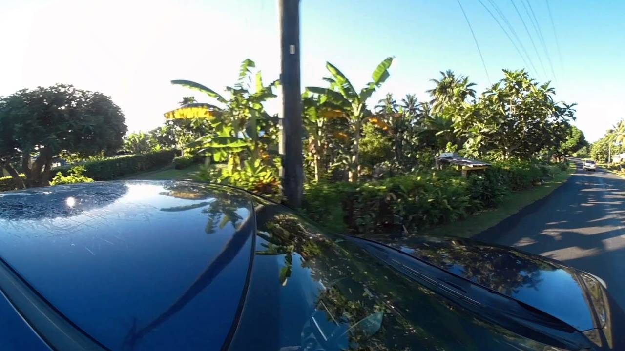 360 video - driving in Western Samoa (along northern road toward Falefa ...