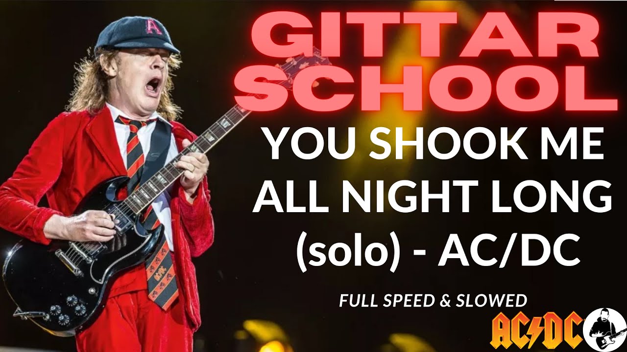 You Shook Me All Night Long - AC/DC - Solo with TAB - YouTube