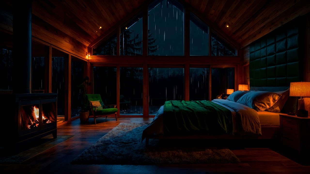 Calming Rain and Fire Sounds: Perfect Ambience for Deep Relaxation and Sleep - YouTube