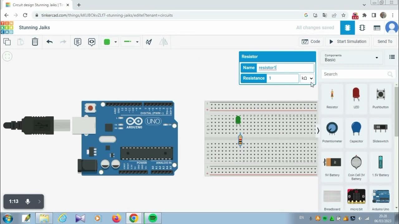 Tugas mata kuliah Digital Farming IOT I "Belajar arduino menggunakan tinkercad" - YouTube