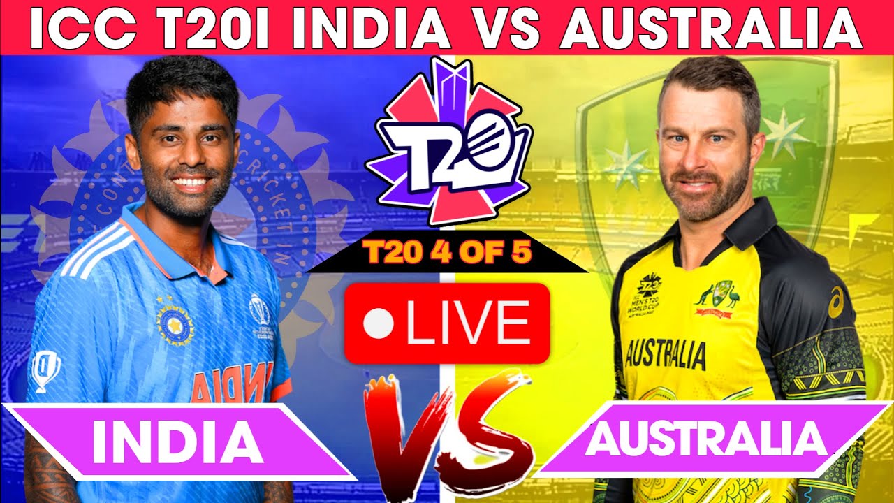 🔴 Live : IND vs AUS Today Match | INDIA vs AUSTRALIA 4th T20 Match ...