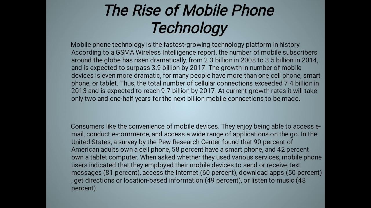PRESENTATION ON MOBILE PHONE TECHNOLOGY YouTube presentation-on-mobile-phone-technology-youtube