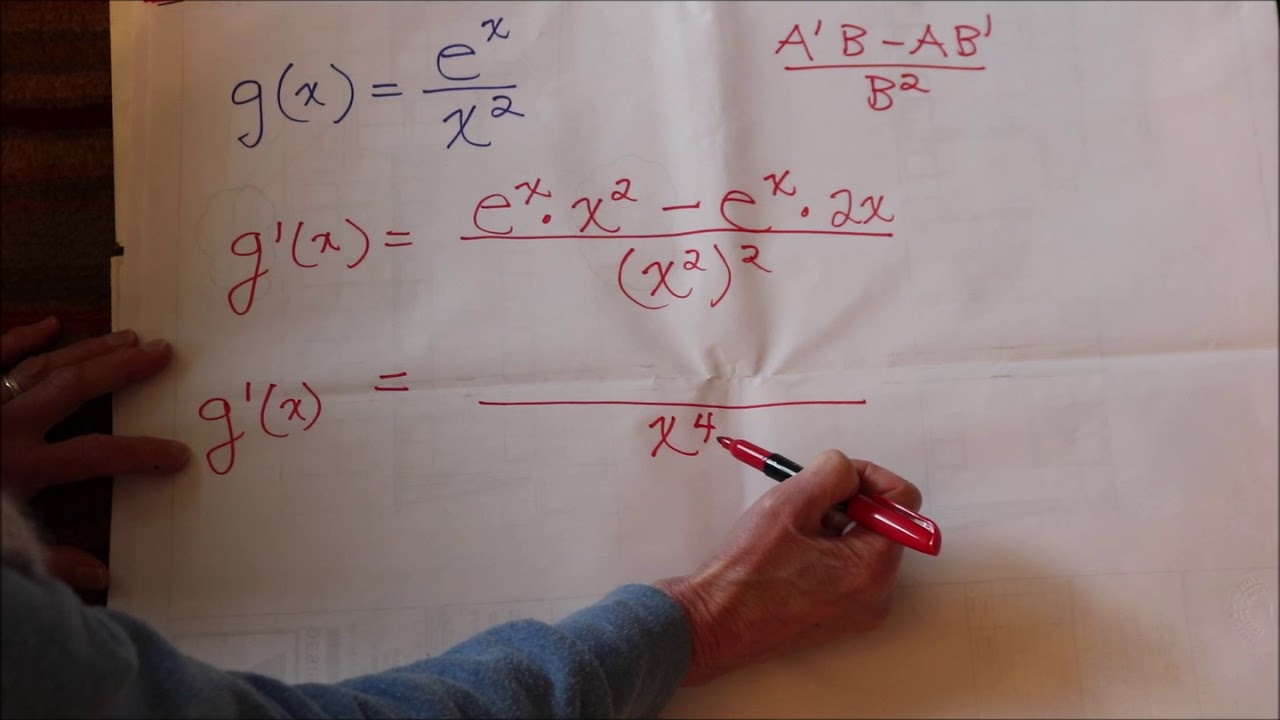 An introduction to the quotient rule - YouTube
