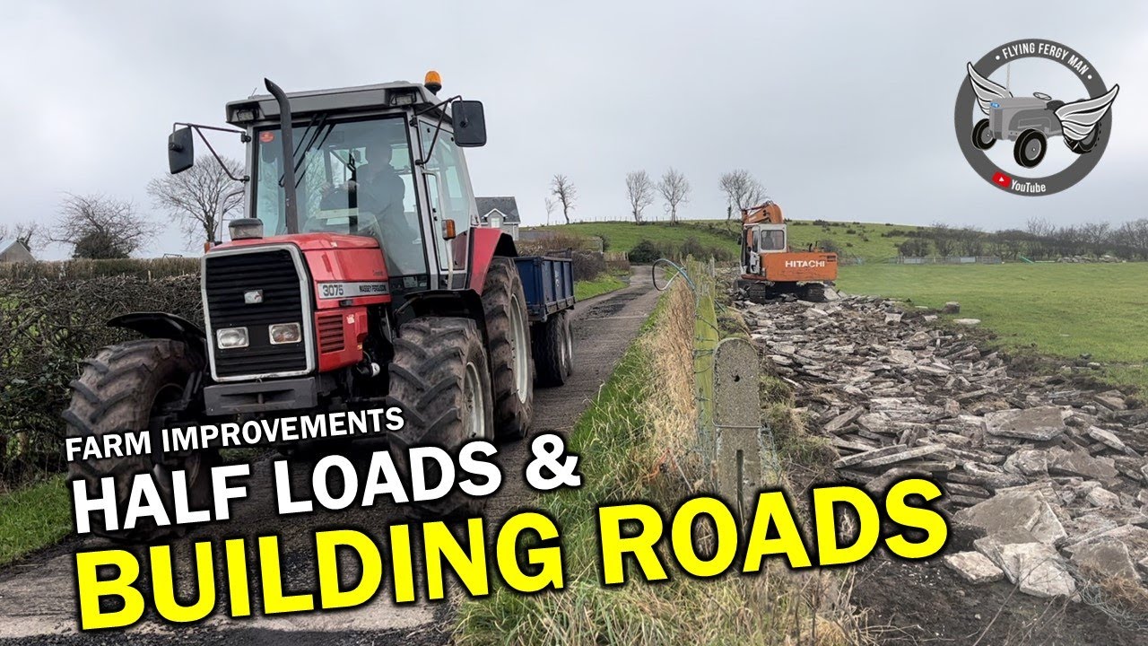 BUILDING A NEW ROAD ON THE FARM - YouTube