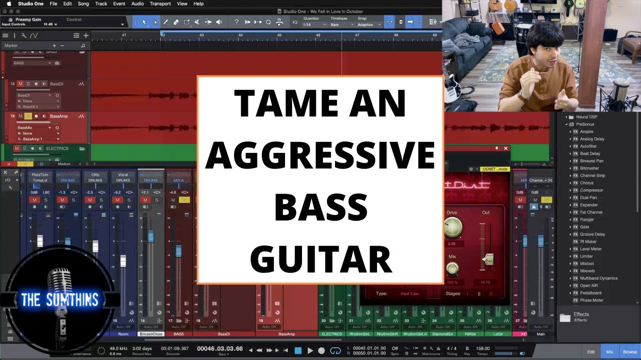 How To Tame An Aggressive Bass Guitar In The Mix - YouTube
