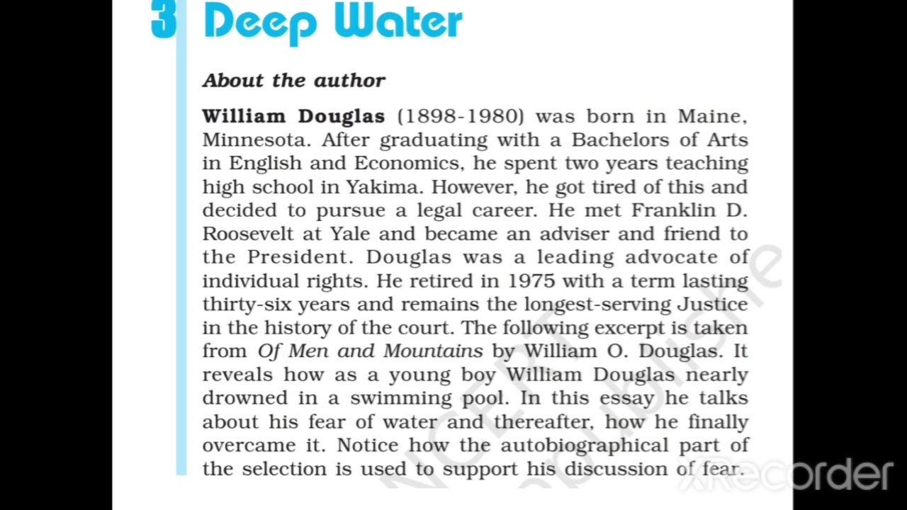 DEEP WATER INTRO - YouTube