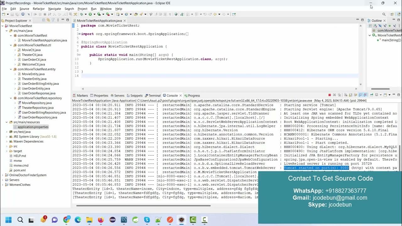 Online Movie Ticket Booking RestAPI in Spring boot, JPA, Postman and MYSQL - YouTube