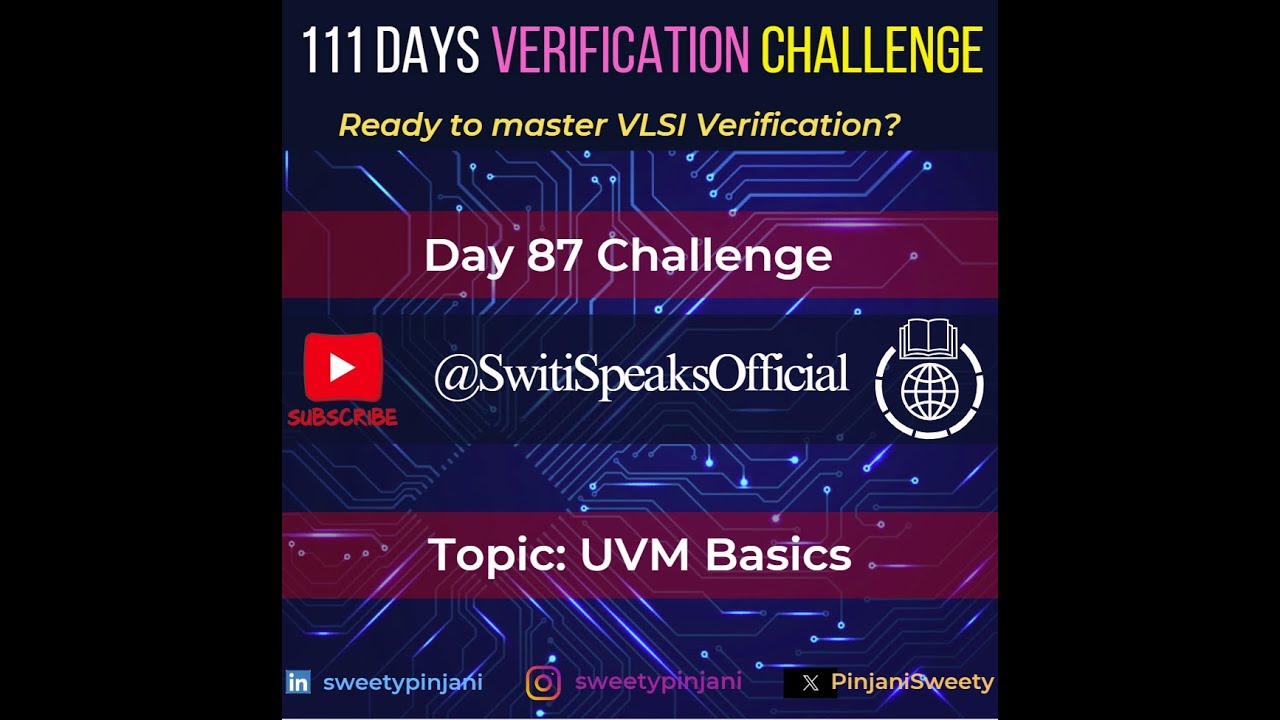 Day87-UVM Basics @SwitiSpeaksOfficial #uvm #verification #vlsidesign #vlsitraining #switispeaks ...