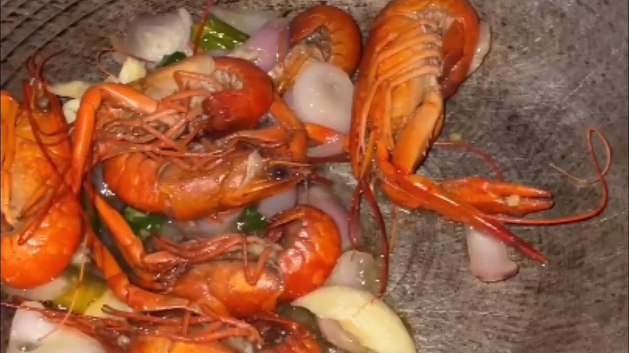 Australian Red Claw Pinoy Recipe Trio na alaga inulam ko lang - YouTube