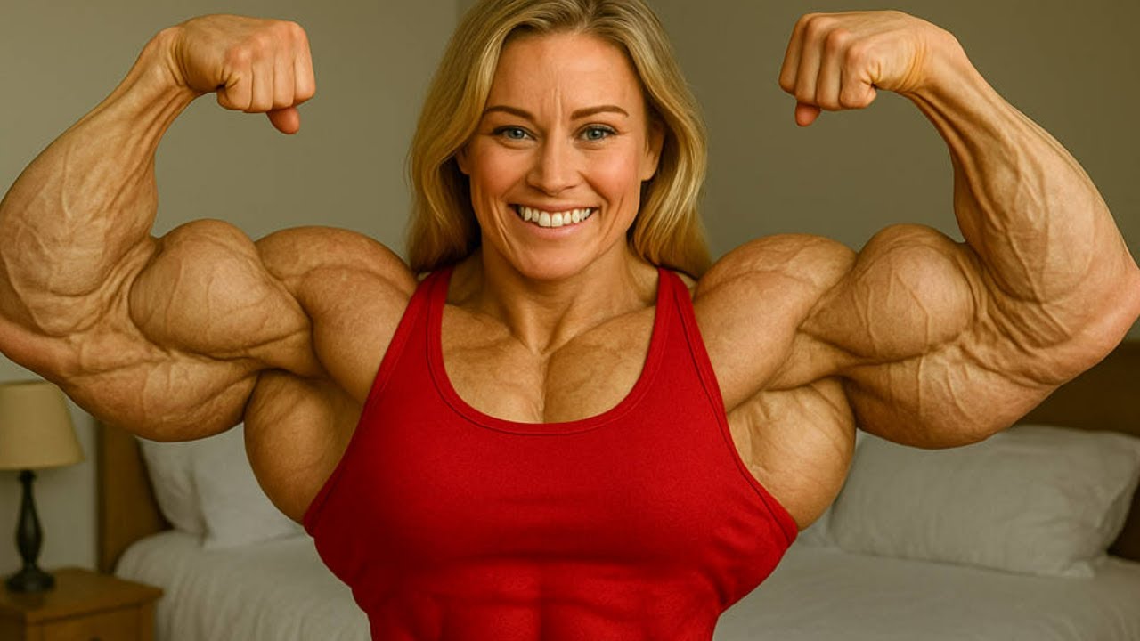 SHERONICA : A FEMALE BODYBUILDER WITH BIG STEEL BICEPS - YouTube