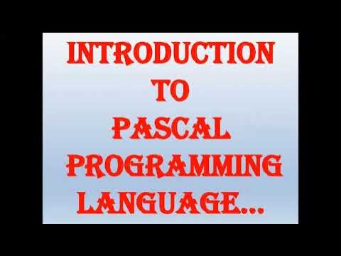 INTRODUCTION TO PASCAL PROGRAMMING LANGUAGE. - YouTube