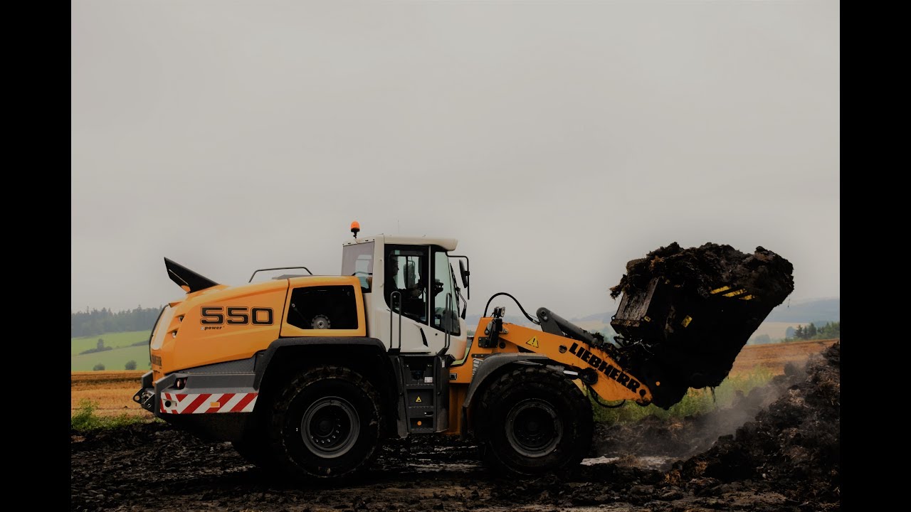 Liebherr - L 550 XPower zkouška nového nakladače - YouTube