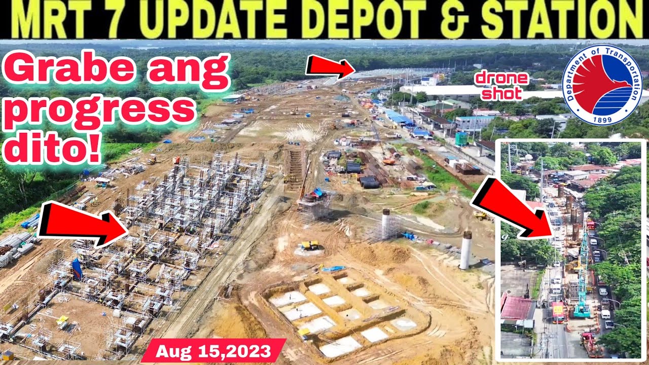 Grabe ang progress dito at patungong Bulacan! MRT 7 STATION & DEPOT ...