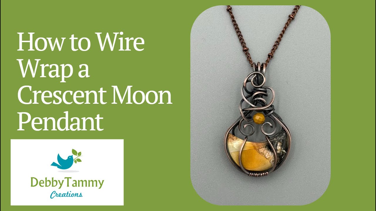How to Wire Wrap a Crescent Moon Pendant - YouTube